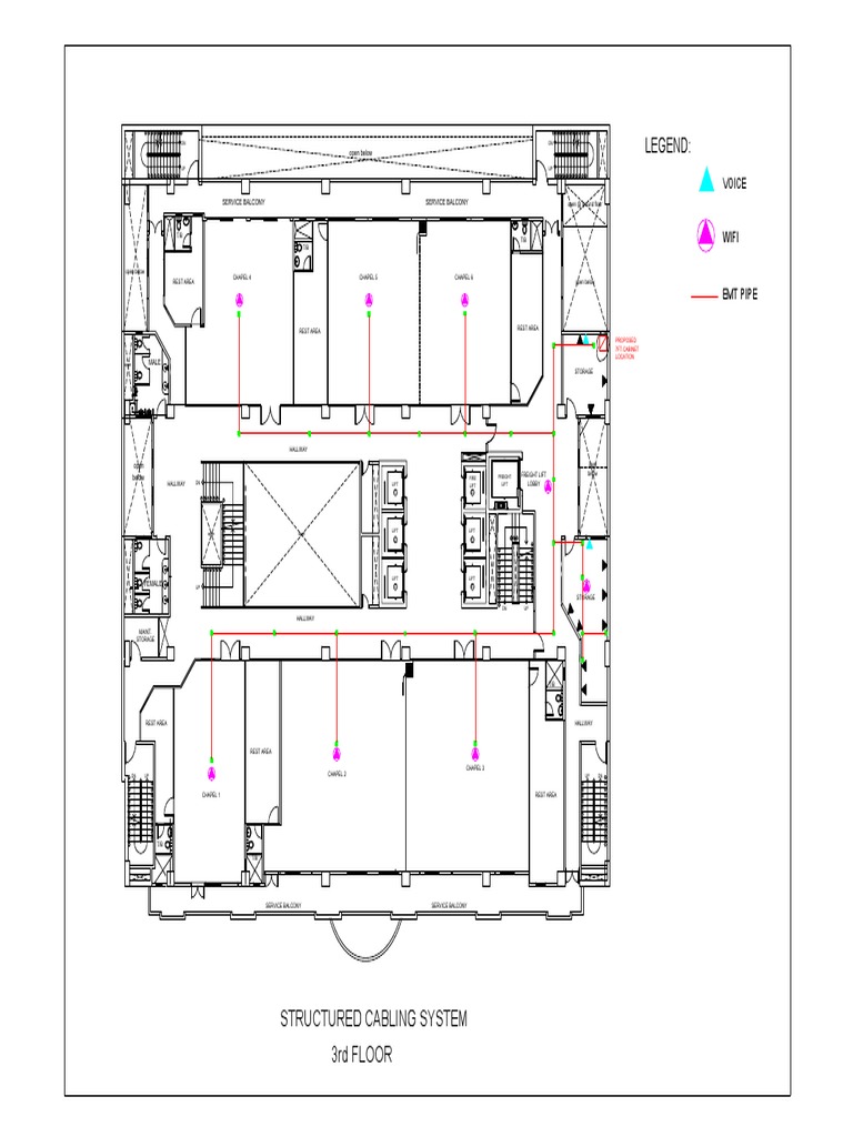 Legend:: Structured Cabling System 3rd FLOOR | PDF | Civil Engineering ...
