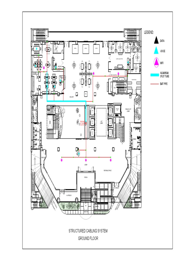 Legend:: Structured Cabling System Ground Floor | PDF