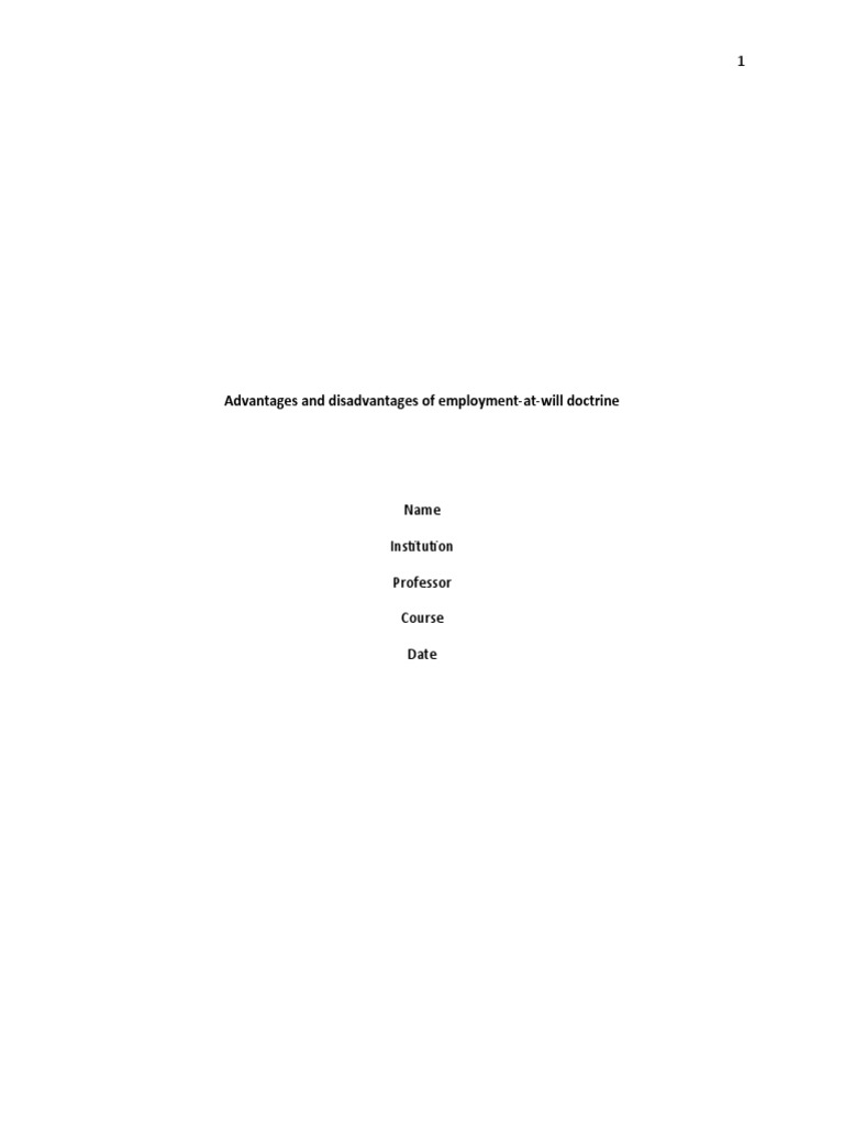 Advantages and Disadvantages of Employment - Edited | PDF | Employment ...