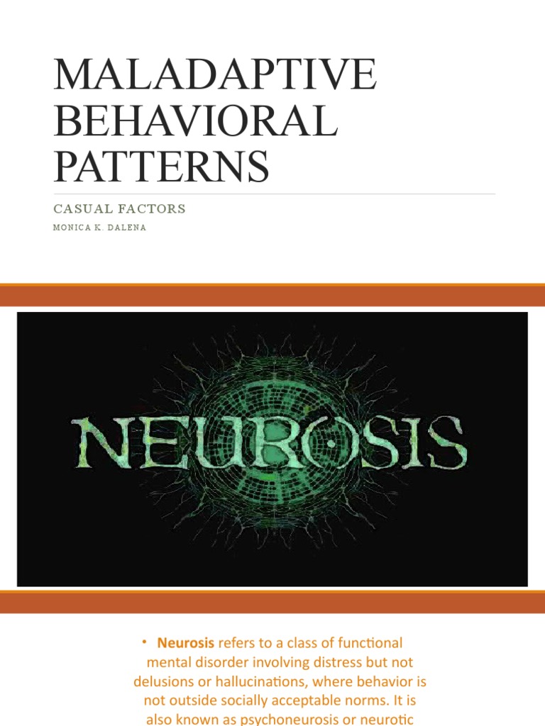 Patterns of Maladaptive Behavior | PDF | Lifestyle