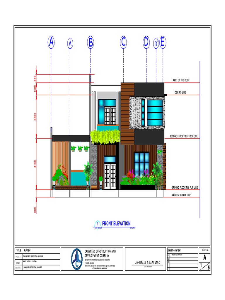 Front Elevation Pdf Urban Planning City Of Brisbane