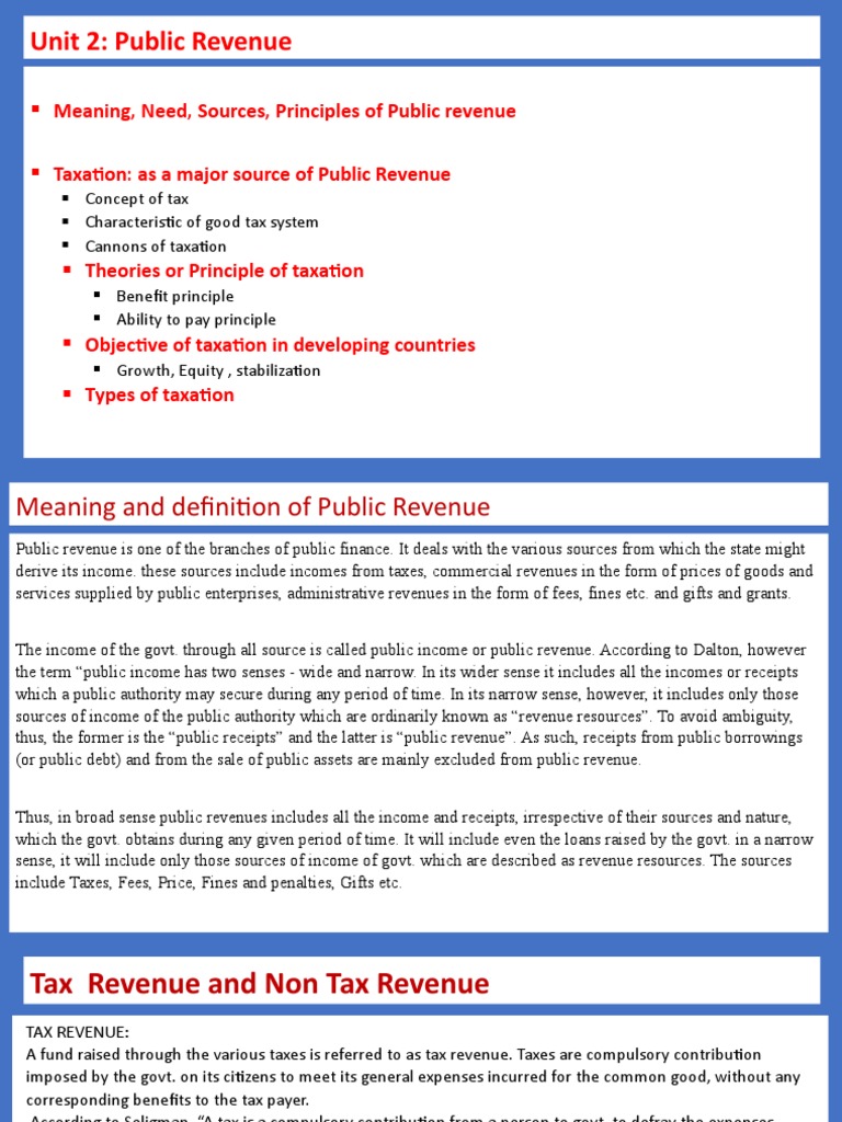Understanding Public Revenue Sources | PDF | Taxes | Ad Valorem Tax