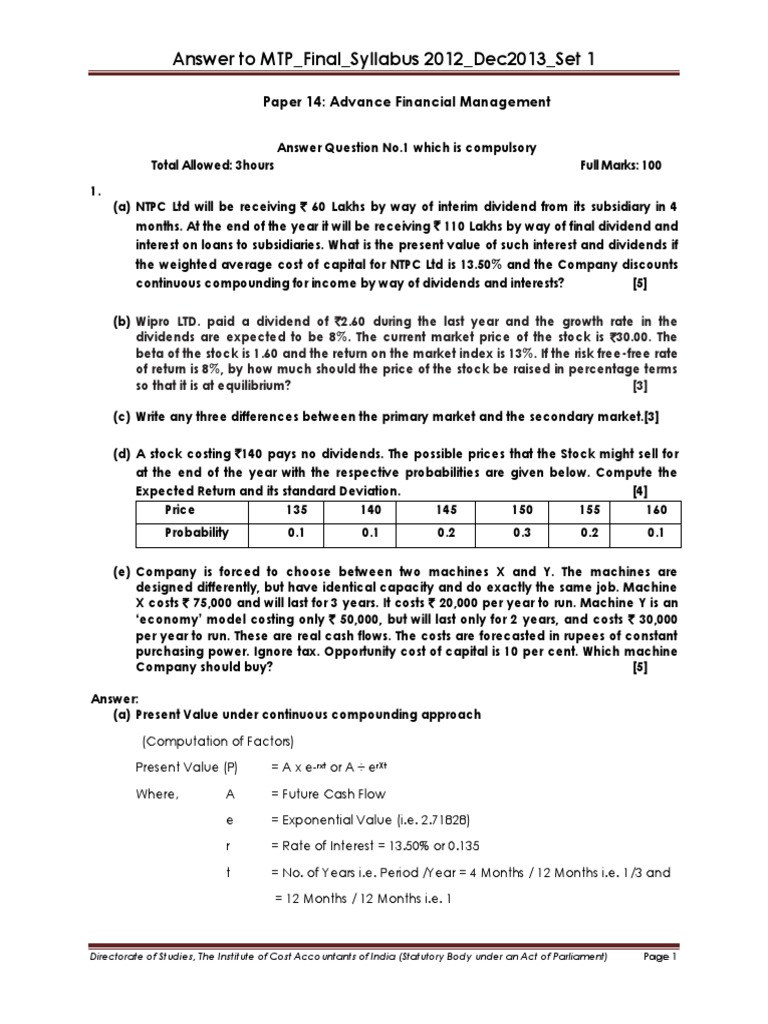 Paper14 Solution | Download Free PDF | Repurchase Agreement | Investment Fund