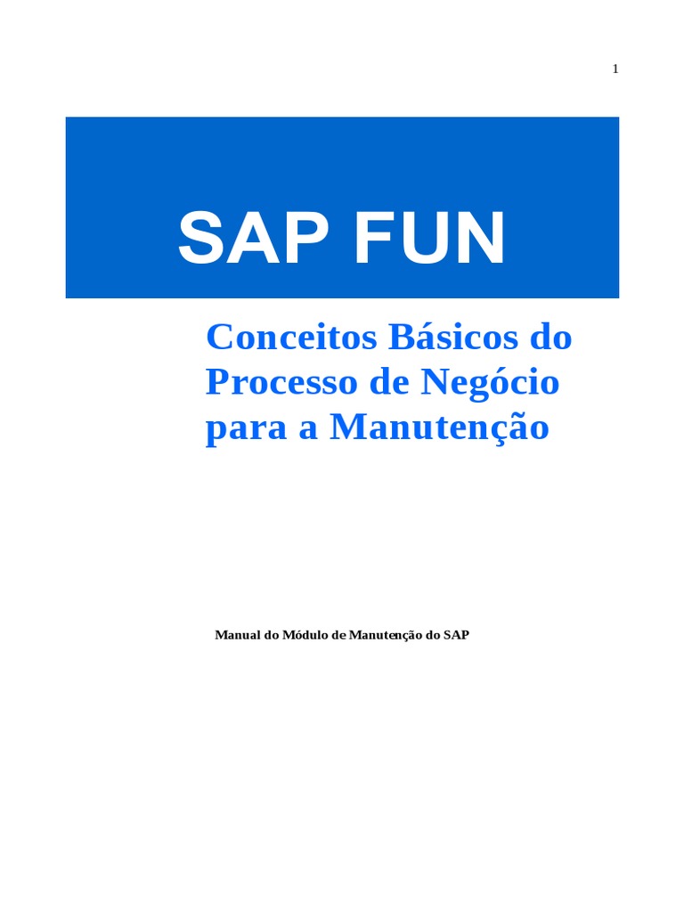Sap Fun - Sap PM | PDF | Medição | Planejamento