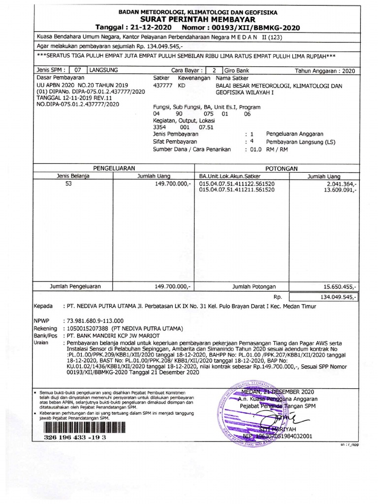 Tiang Pagar Aws Sepinggan Nediva Adendum | PDF