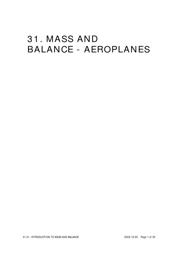 Mass and Balance-187 | PDF | Center Of Mass | Flight Control Surfaces
