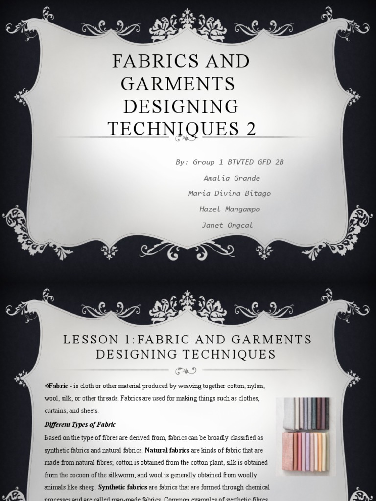 Fabrics and Garments Designing Techniques 2 | PDF | Textiles | Pencil