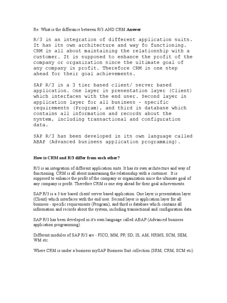 CRM Questions | PDF | Business Process Management | Business Process
