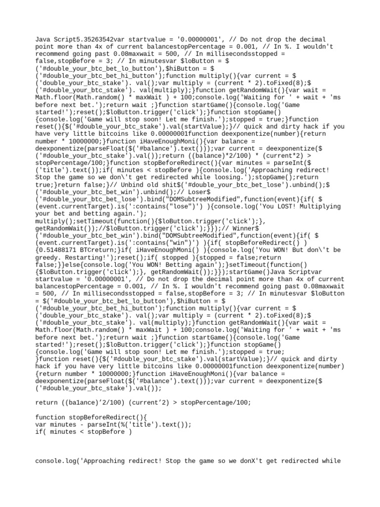 1 BTC in Week Script | PDF | Encodings | Mathematics