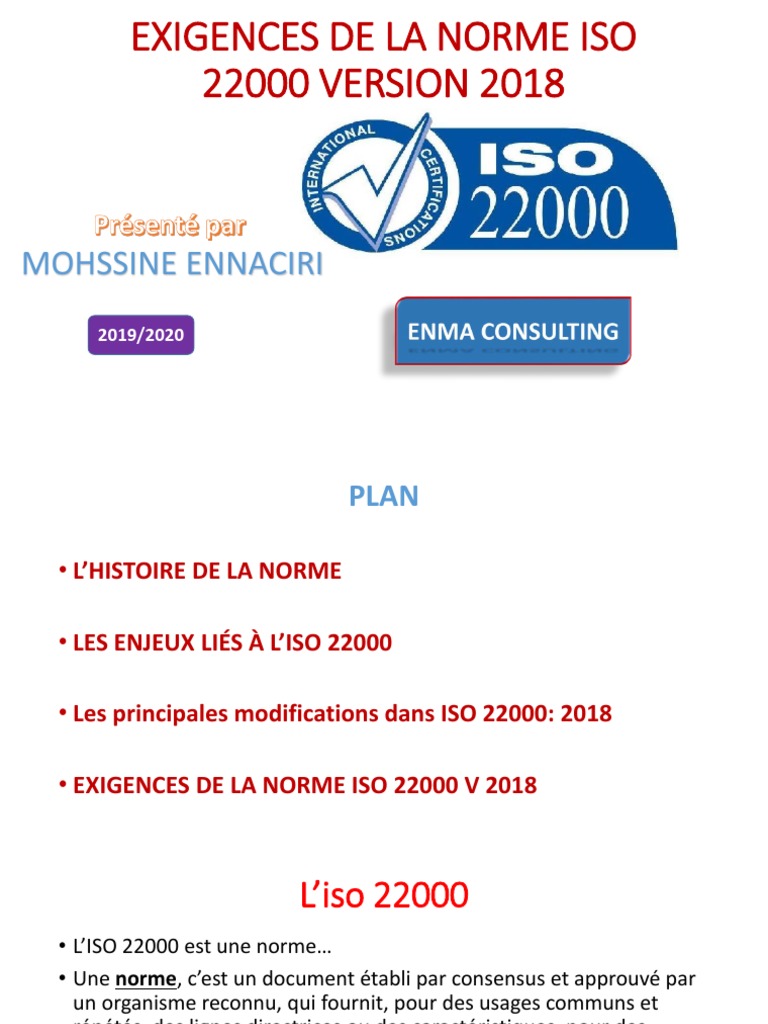 Exigences Iso 22000 Version 2018-1 | PDF | Analyse des dangers et points critiques pour leur ...