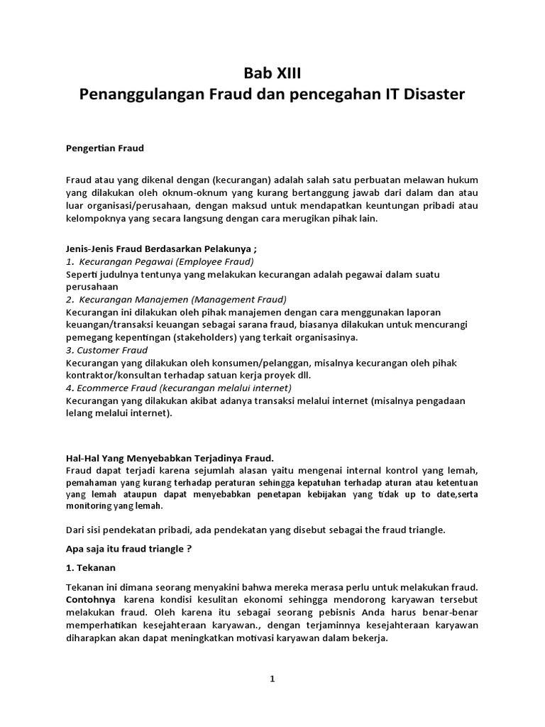 Manajemen Risiko Bab XIII | PDF | Bisnis