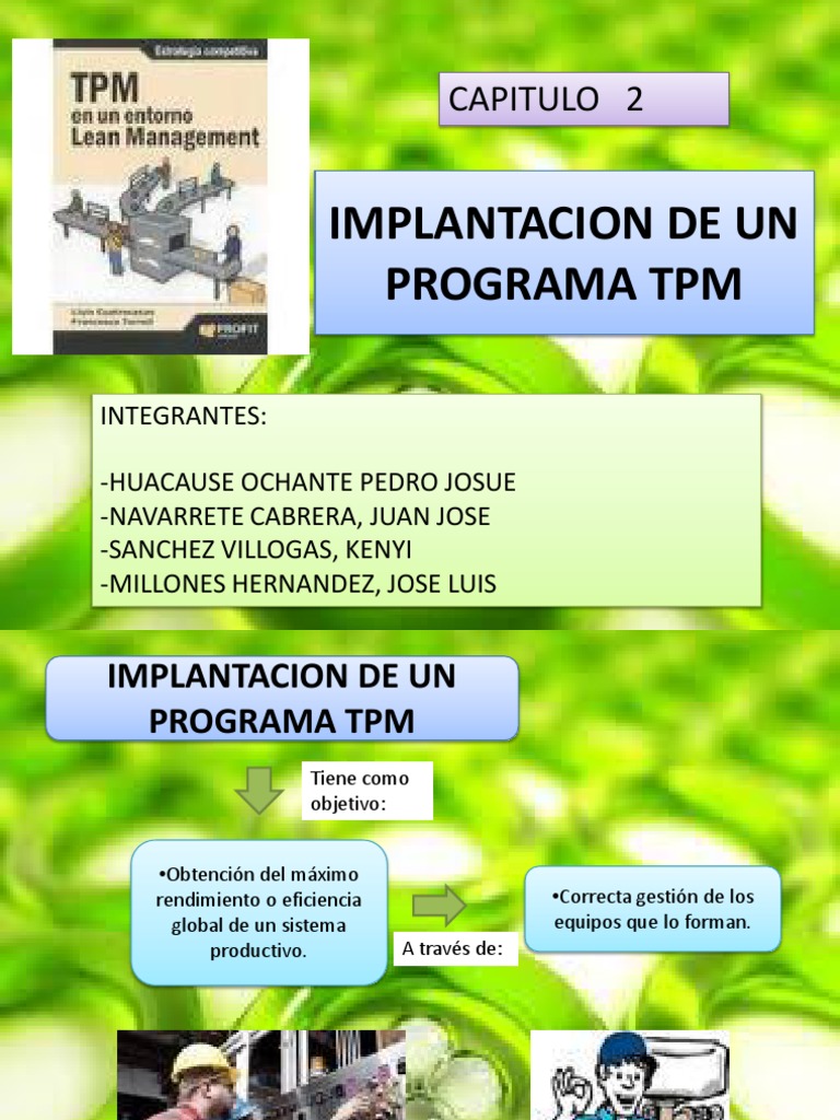Implantacion de Un Programa Tpm | Perforar | Planificación