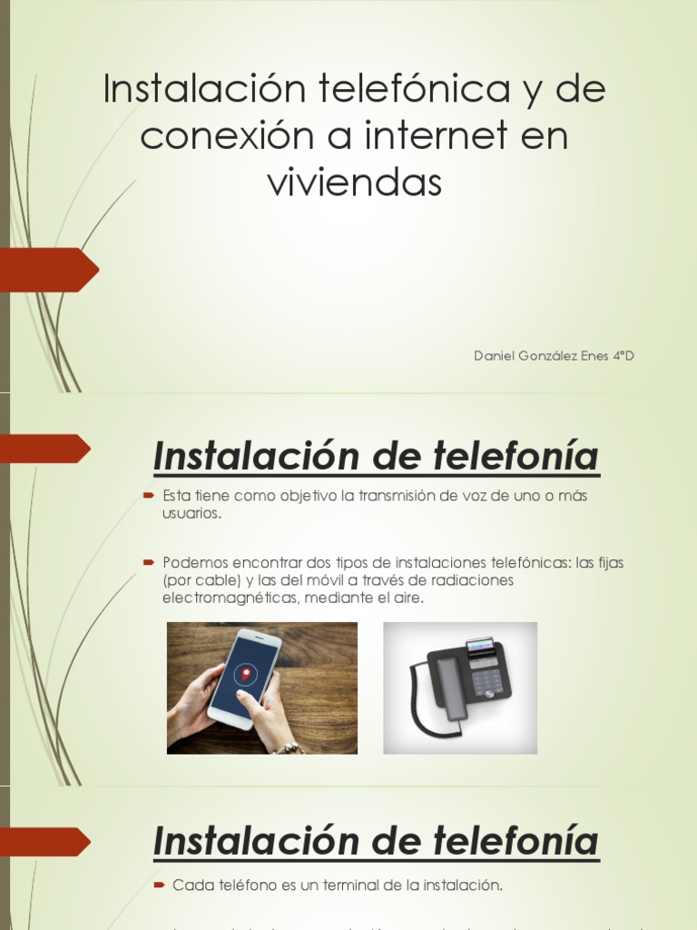 Instalación Telefónica y de Conexión A Internet en Viviendas | PDF ...