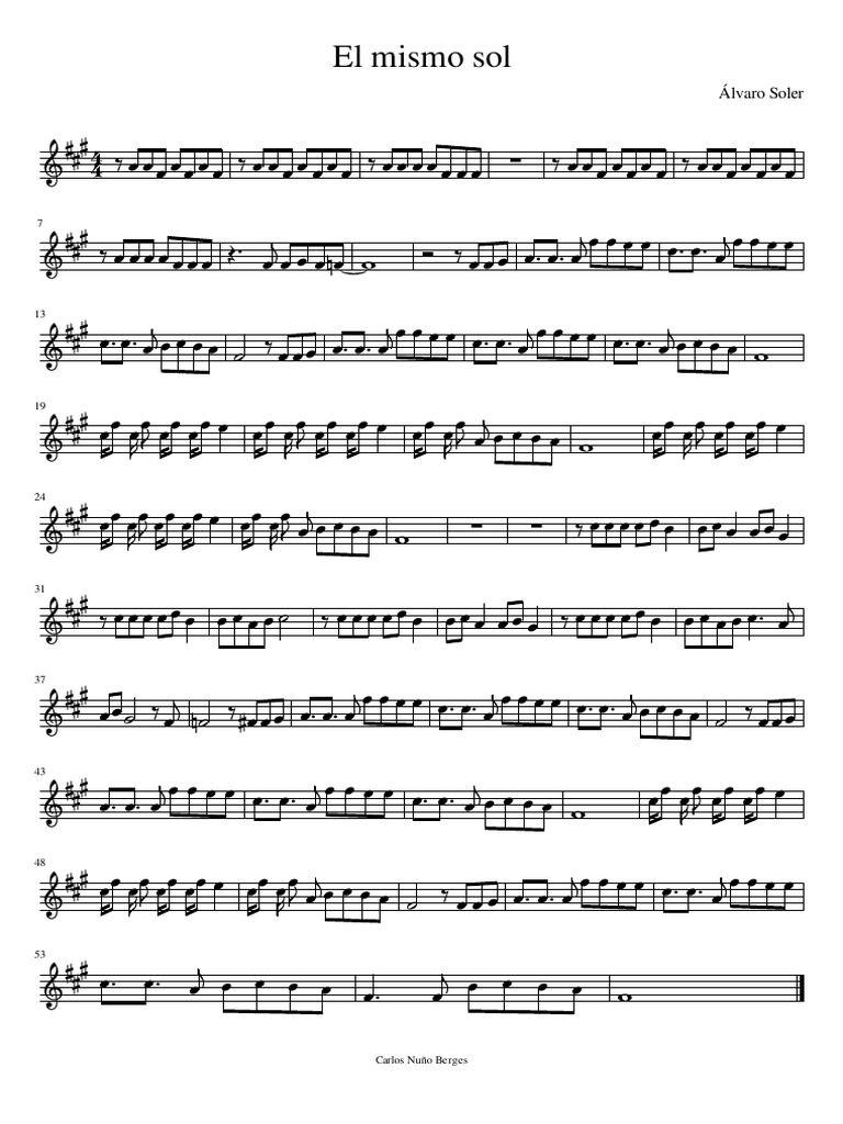 El Mismo Sol, Alvaro Soler | PDF