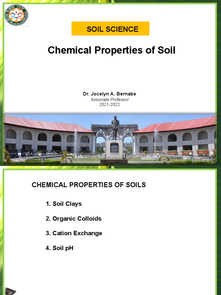 Chemical Properties of Soil | PDF | Soil | Ph