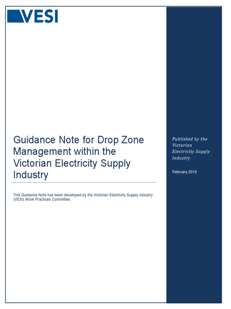 Guidance Note For Drop Zone Management Within The VESI - February 2016 ...