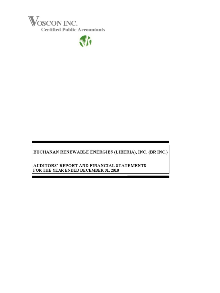 Bre Inc Final Audit Report | PDF | Financial Statement | Historical Cost