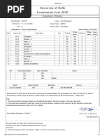 Du Marksheet | PDF