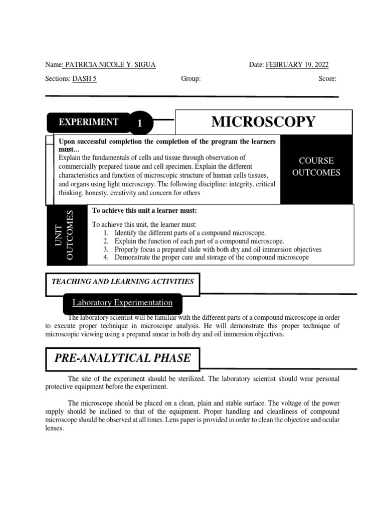 Histo Lab Microscope | PDF | Histology | Fixation (Histology)
