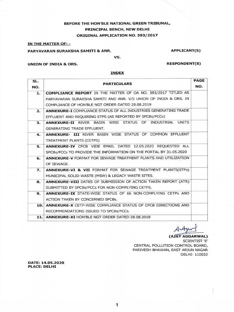 Industries Trade Effluent Report NGT | PDF | Sewage Treatment | Water ...