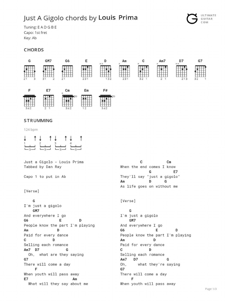 Just A Gigolo Chords | PDF
