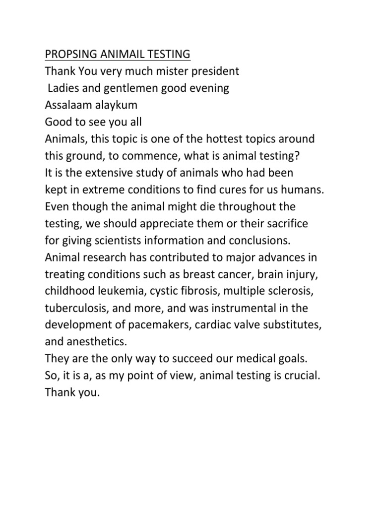 Animal Testing | PDF