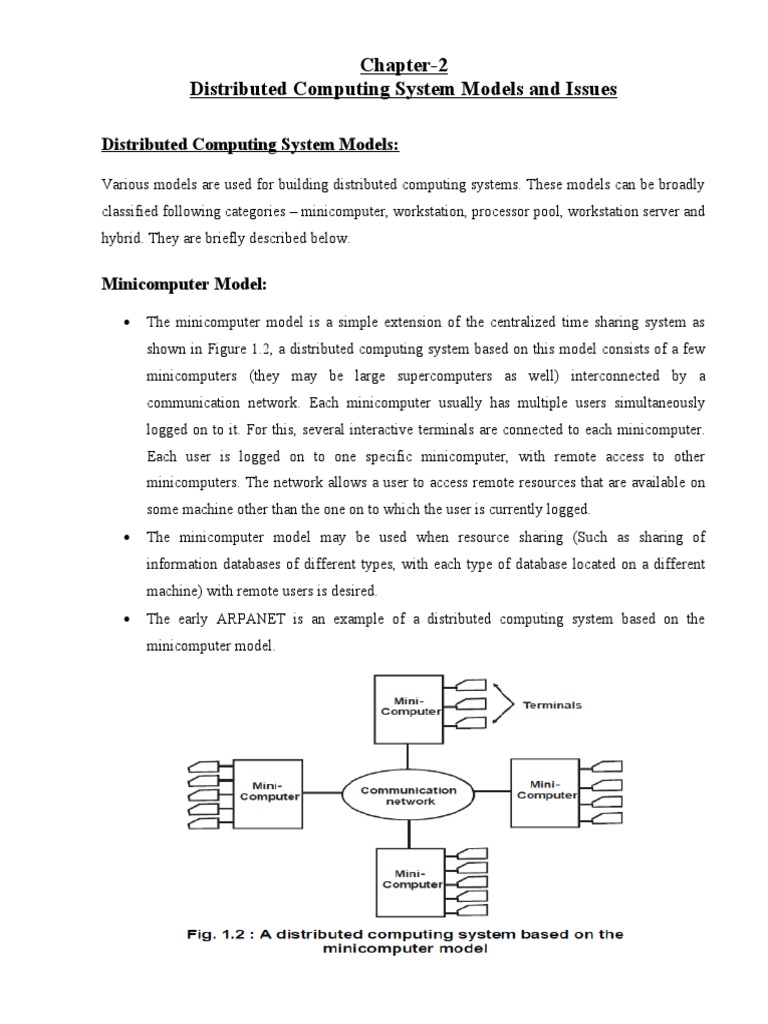 Distributed Computing System Models and Issues: An Overview of Key ... Distributed Computing System Models and Issues: An Overview of Key ...