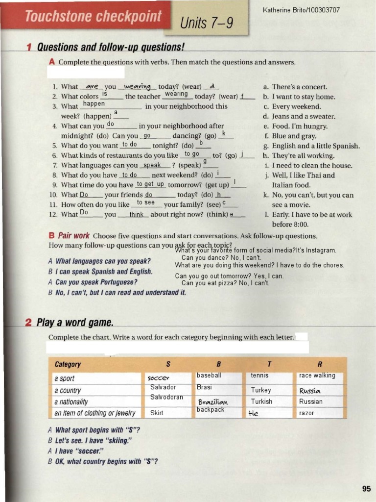 Practice TS-1 Units 7-9 | PDF
