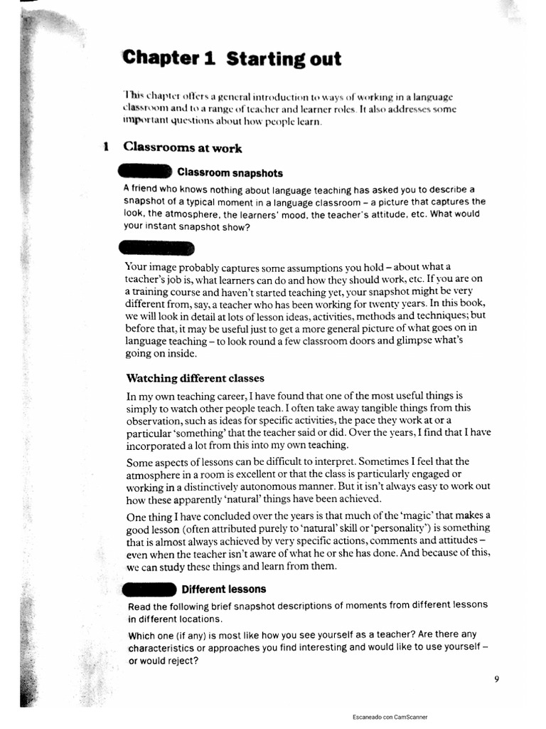 Learning Teaching Scrivener Chapter 1 | PDF