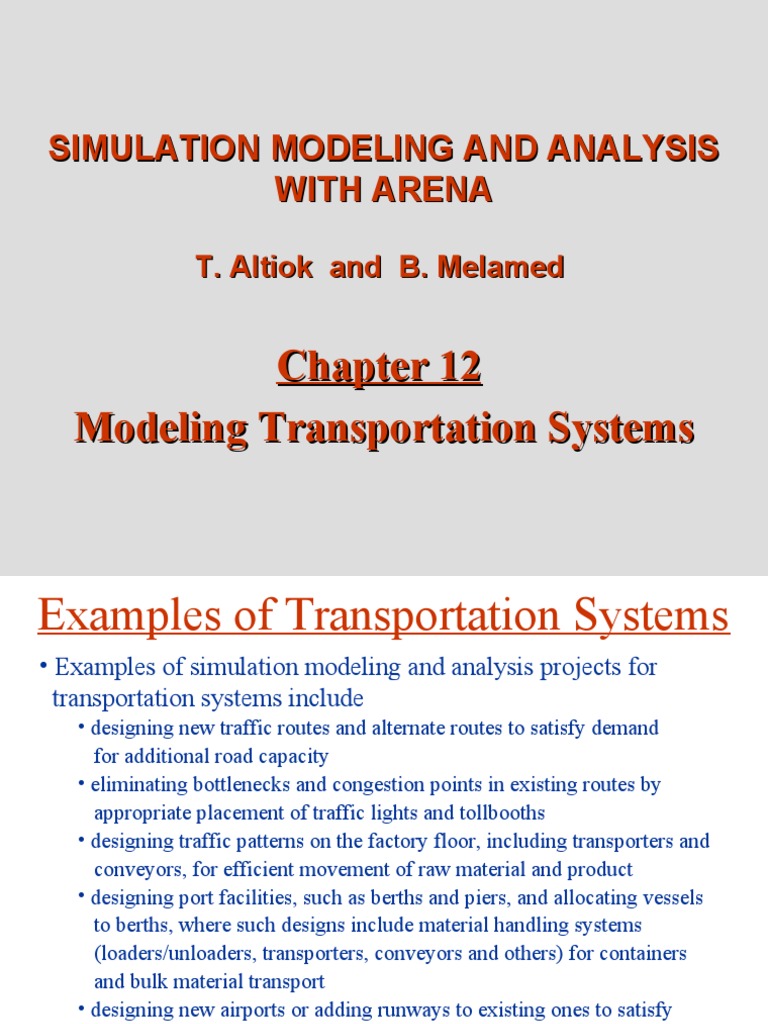 Altiok Melamed Simulation Modeling and Analysis With Arena Chapter 12 1 Simulation | PDF ...