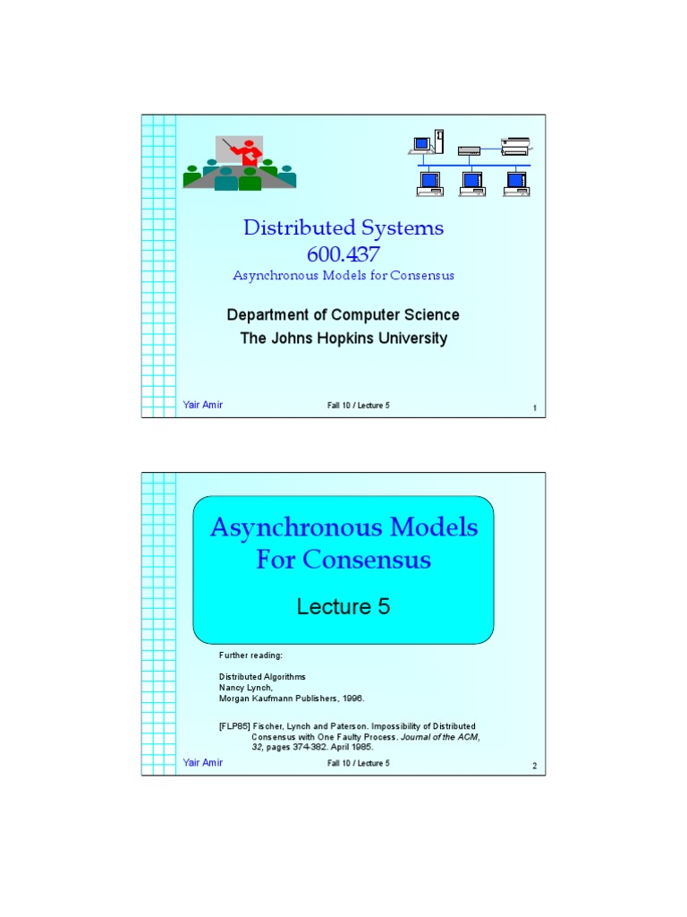 Asynchronous Models For Consensus: Distributed Systems 600.437 | PDF | Computer Science | Areas ...