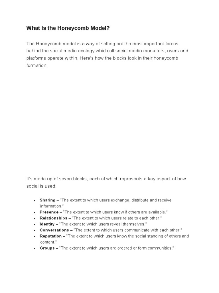 What Is The Honeycomb Model | PDF | Popular Culture & Media Studies ...