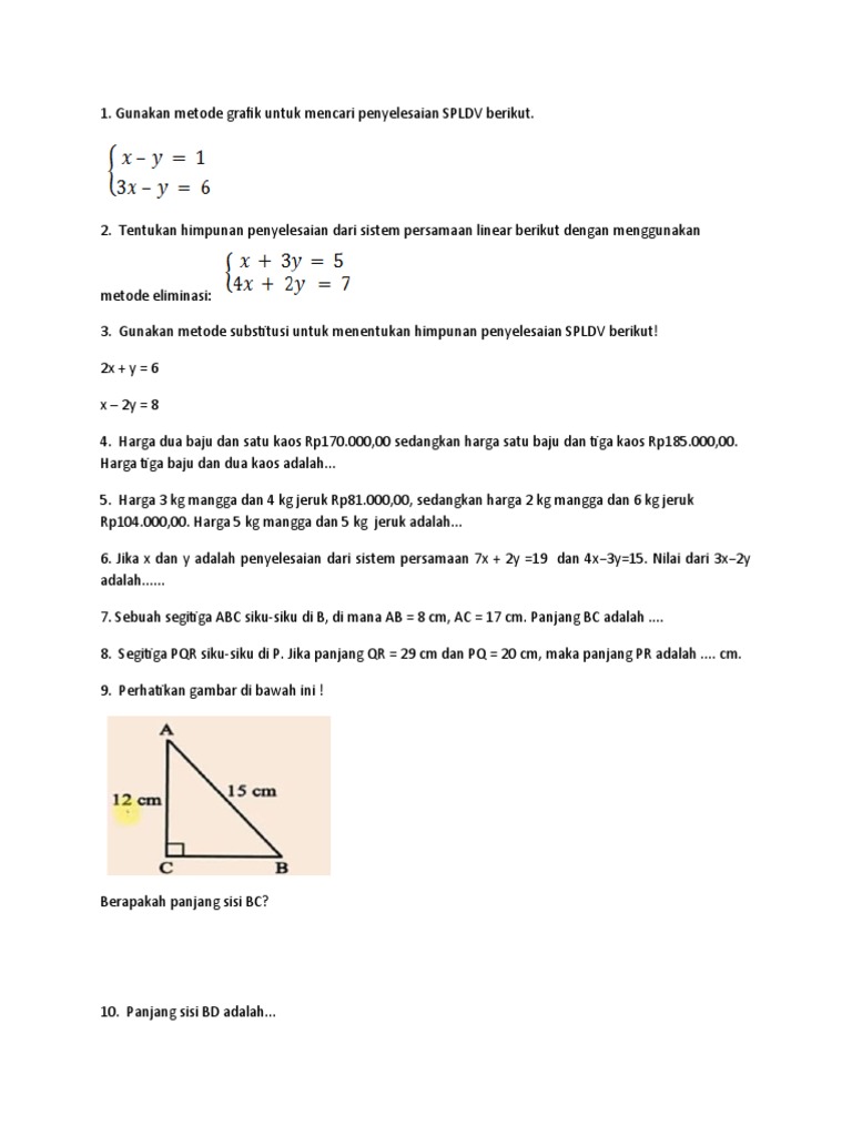 Soal UTS Kelas 8 | PDF