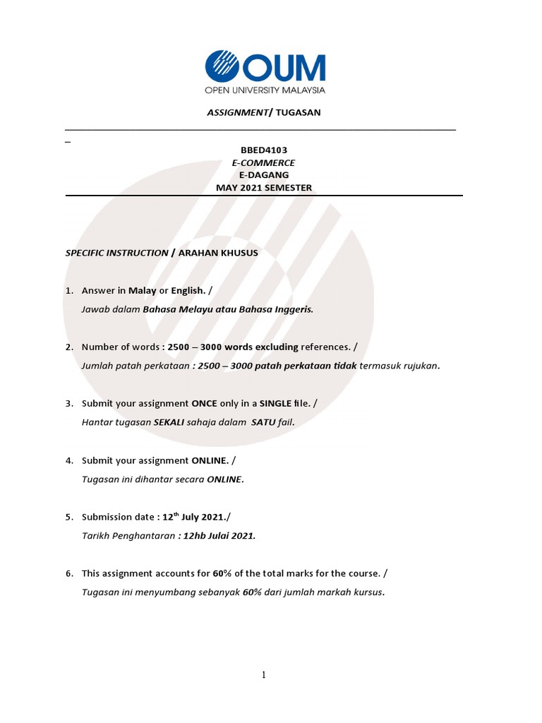 Assignment/ Tugasan - E-Commerce | PDF | Information Technology | Business Process