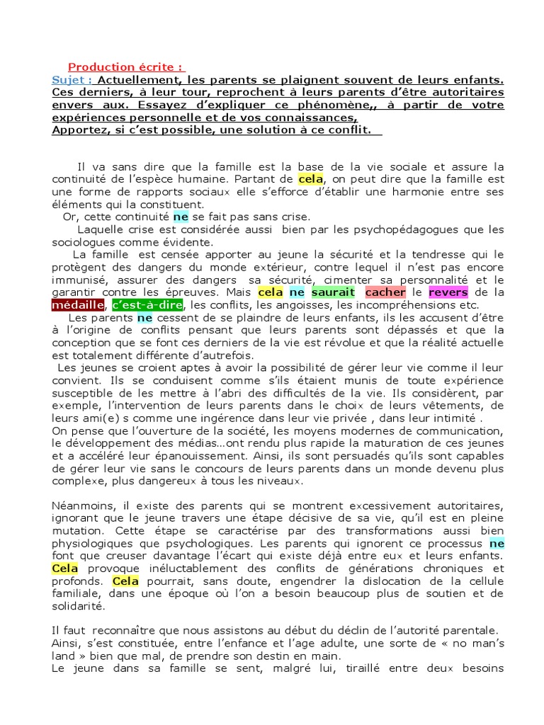 Conflits familiaux et autorité parentale | PDF | Bien-être