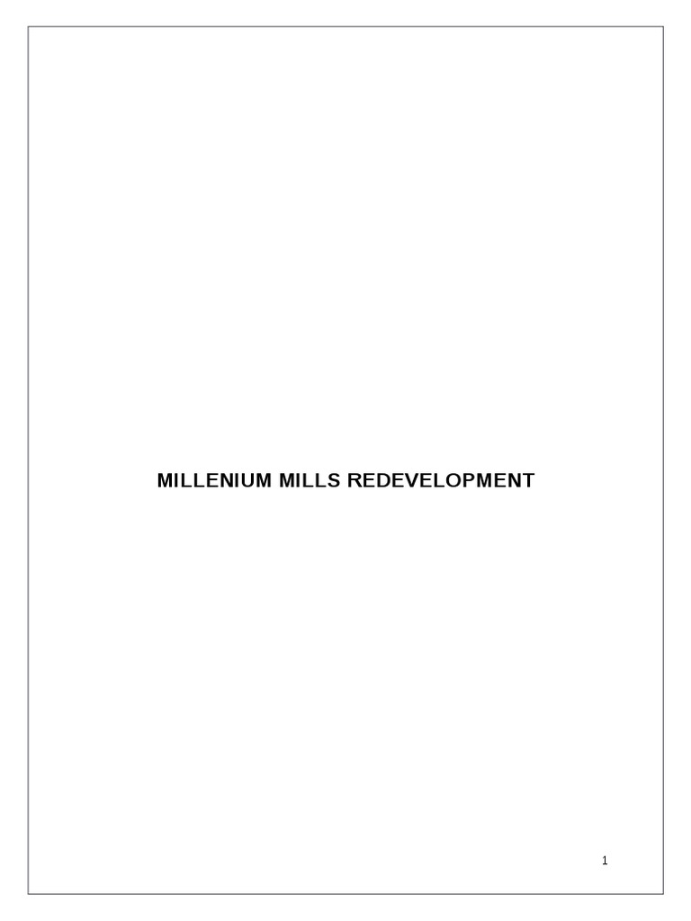 Millenium Mills Redevelopment | PDF | Building Information Modeling | Project Management