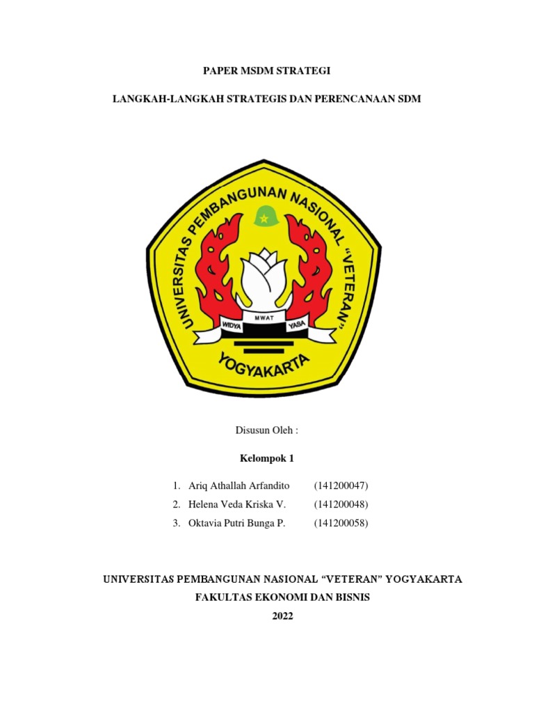 PAPER MSDM STRATEGI Kelompok 2 | PDF