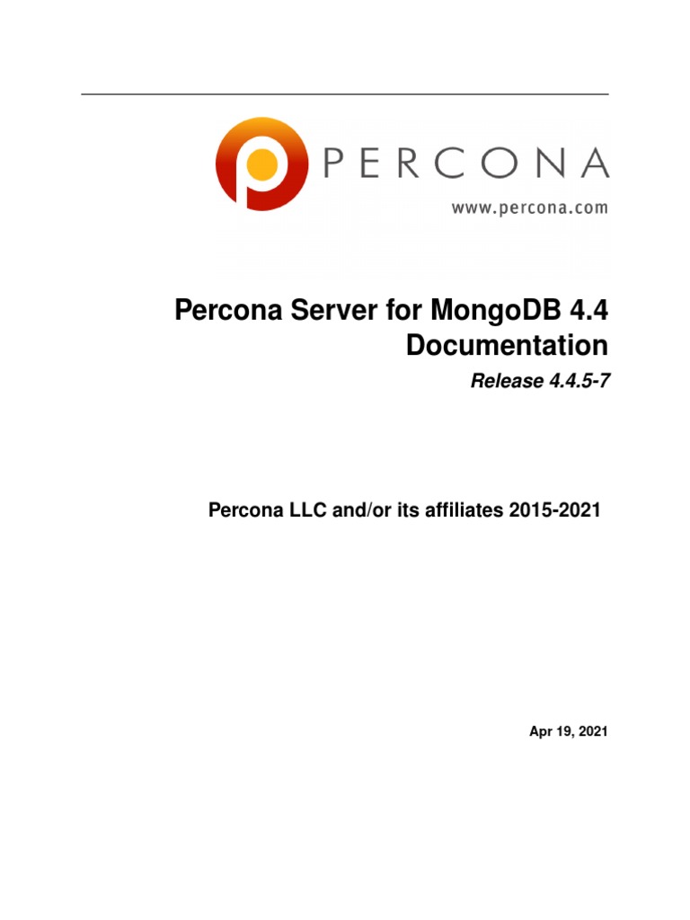 Percona Server For MongoDB4.4.5 | PDF | Mongo Db | Software Repository