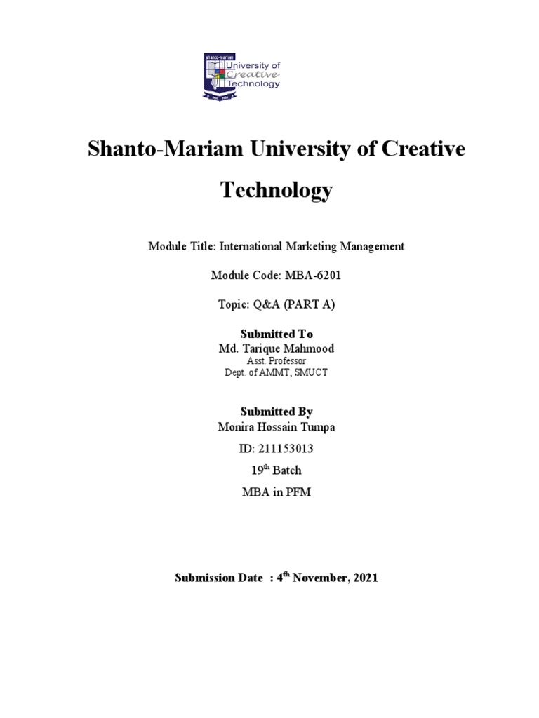 Shanto-Mariam University of Creative Technology | PDF | Balance Of ...