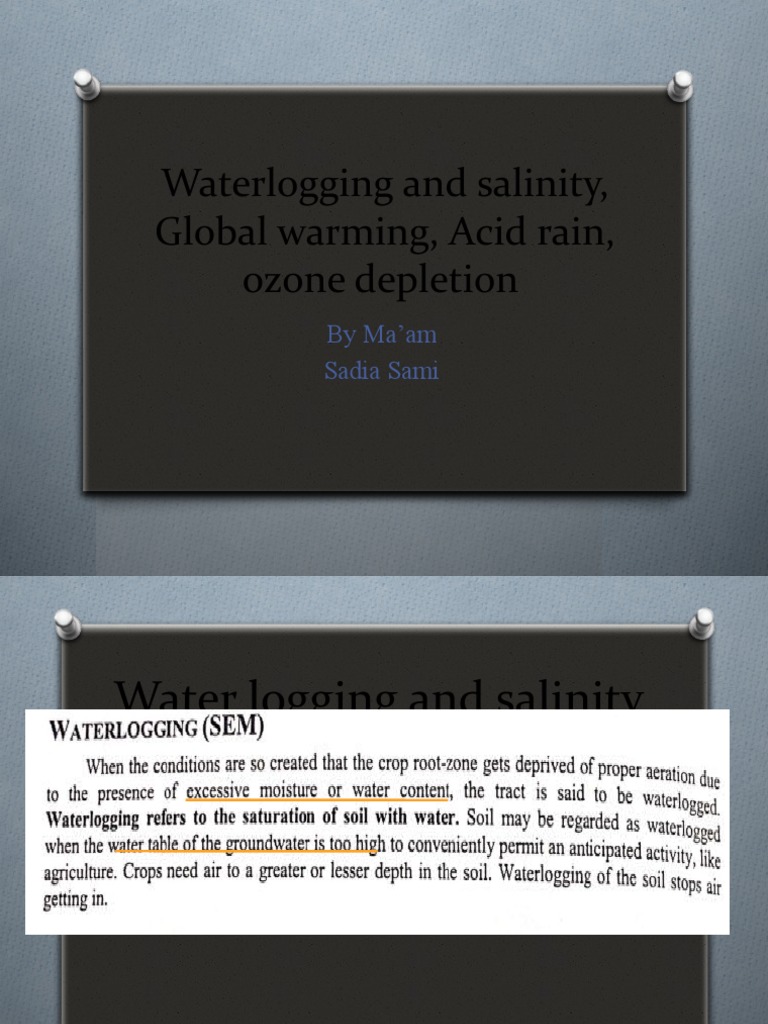 Waterlogging and Salinity | PDF