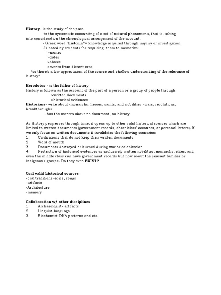 History-Is The Study of The Past | PDF | Historiography | Historian