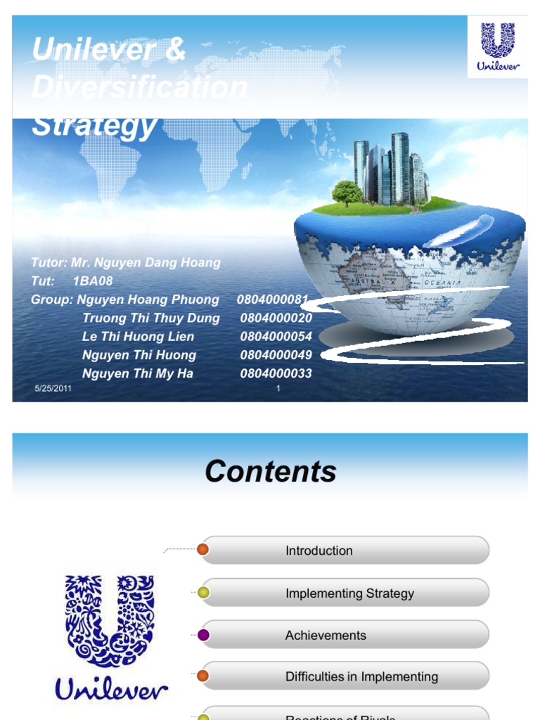 Unilever & Diversification Strategy | PDF | Unilever | Mergers And ...