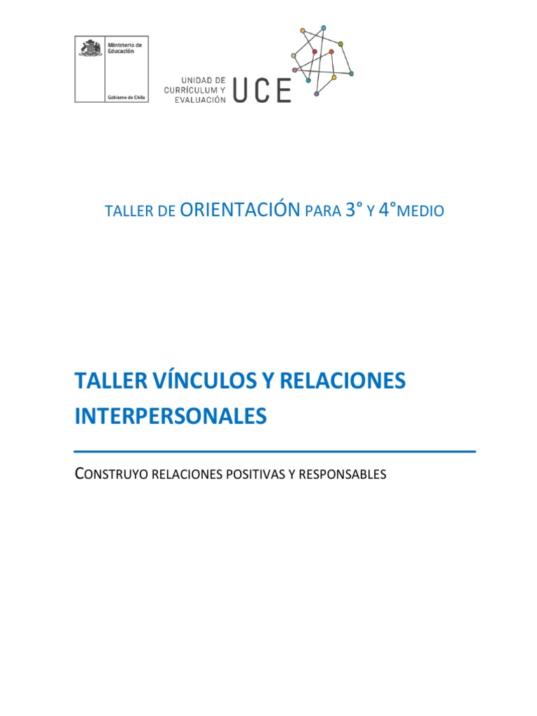 Taller de Vínculos y Relaciones Interpersonales | PDF | Plan de ...