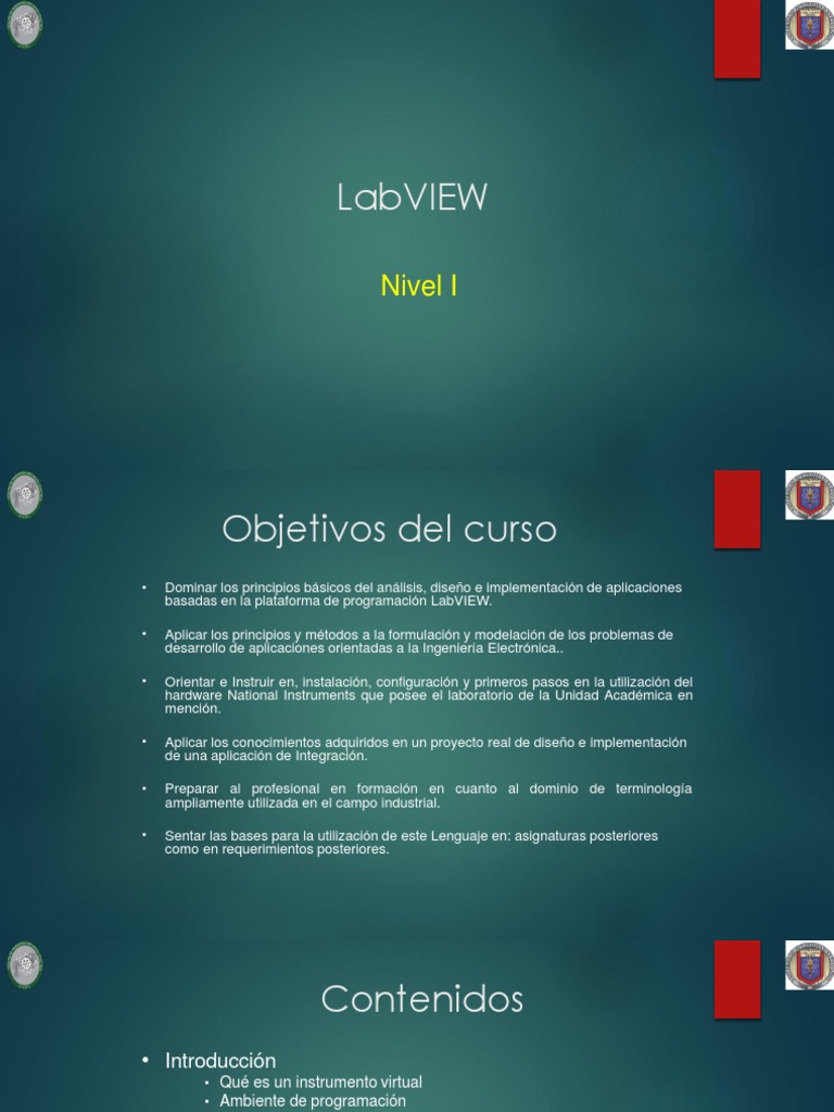 LabVIEW Nivel I: Fundamentos | PDF | Interfaz de usuario | Software