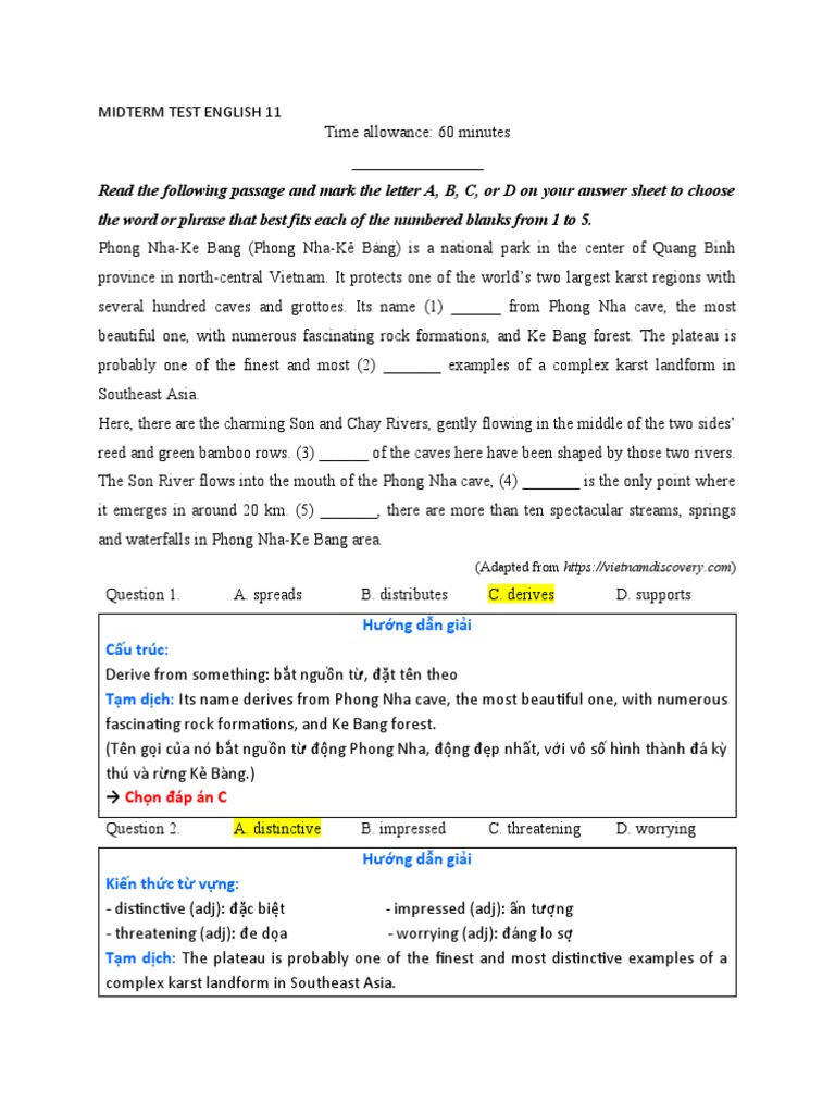 Midterm Test English 11 | PDF