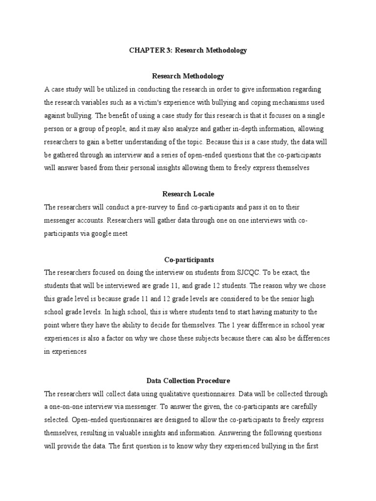 CHAPTER 3: Research Methodology Research Methodology | PDF | Interview ...