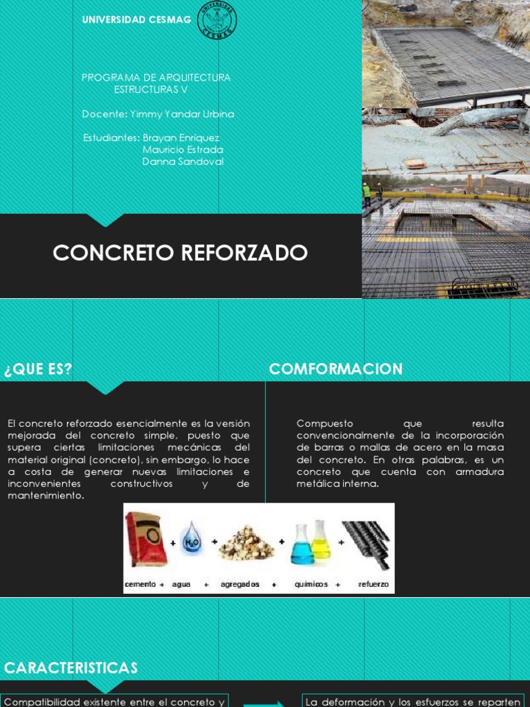 Concreto Reforzado: Ventajas y Usos | PDF | Hormigón | Concreto reforzado
