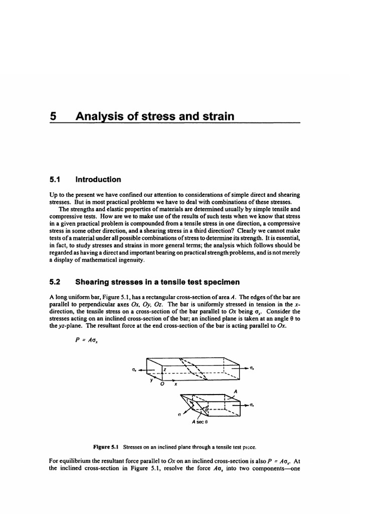 Analysis of Stress and Strain | PDF