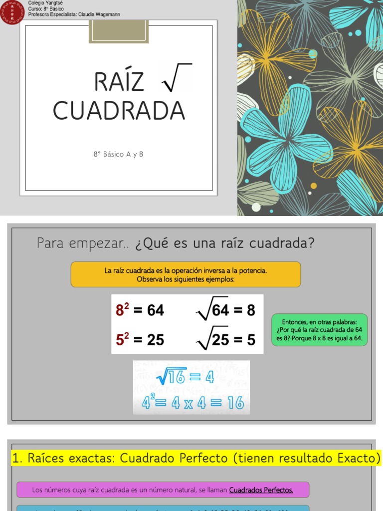 Matemática Raíz Cuadrada 13 20 Mayo | PDF | Raíz cuadrada | Matemáticas