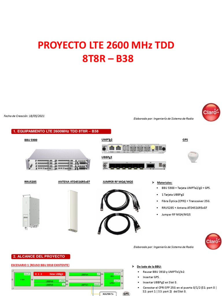 LTE 8T8R 2600MHz TDD - B38.v2 | PDF | Tecnología móvil | Telecomunicaciones